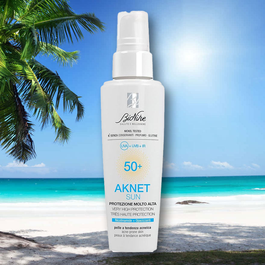 AKNET/ACTEEN DEFENCE SUN SPF50 + cream - gel very high protection (Seb ...